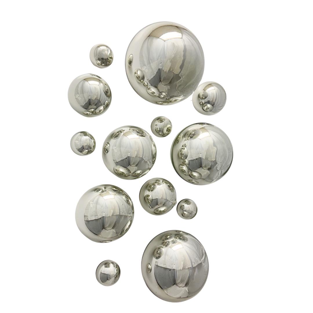 Silver set of 13 Wall Spheres.
