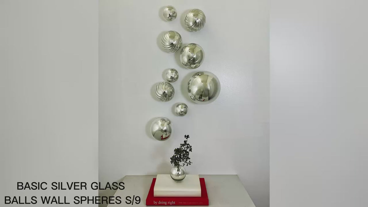 BASIC SILVER WALL SPHERES S/9