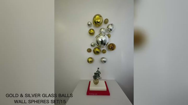 GOLD & SILVER WALL SPHERES – Worldly Goods Too
