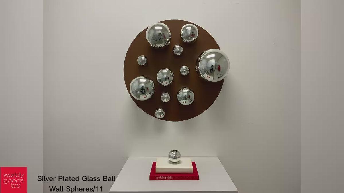 Silver Plated Decorative Glass Balls, Wall Art Decor – Worldly Goods Too